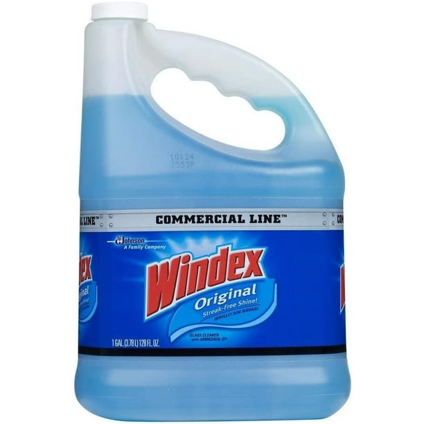 Windex Glass Cleaner Refill Commercial Line Original Powerized 128 oz ...