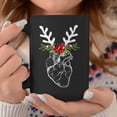 Anatomy Heart Floral Reindeer Christmas Cardiac Nurse Coffee Mugs ...