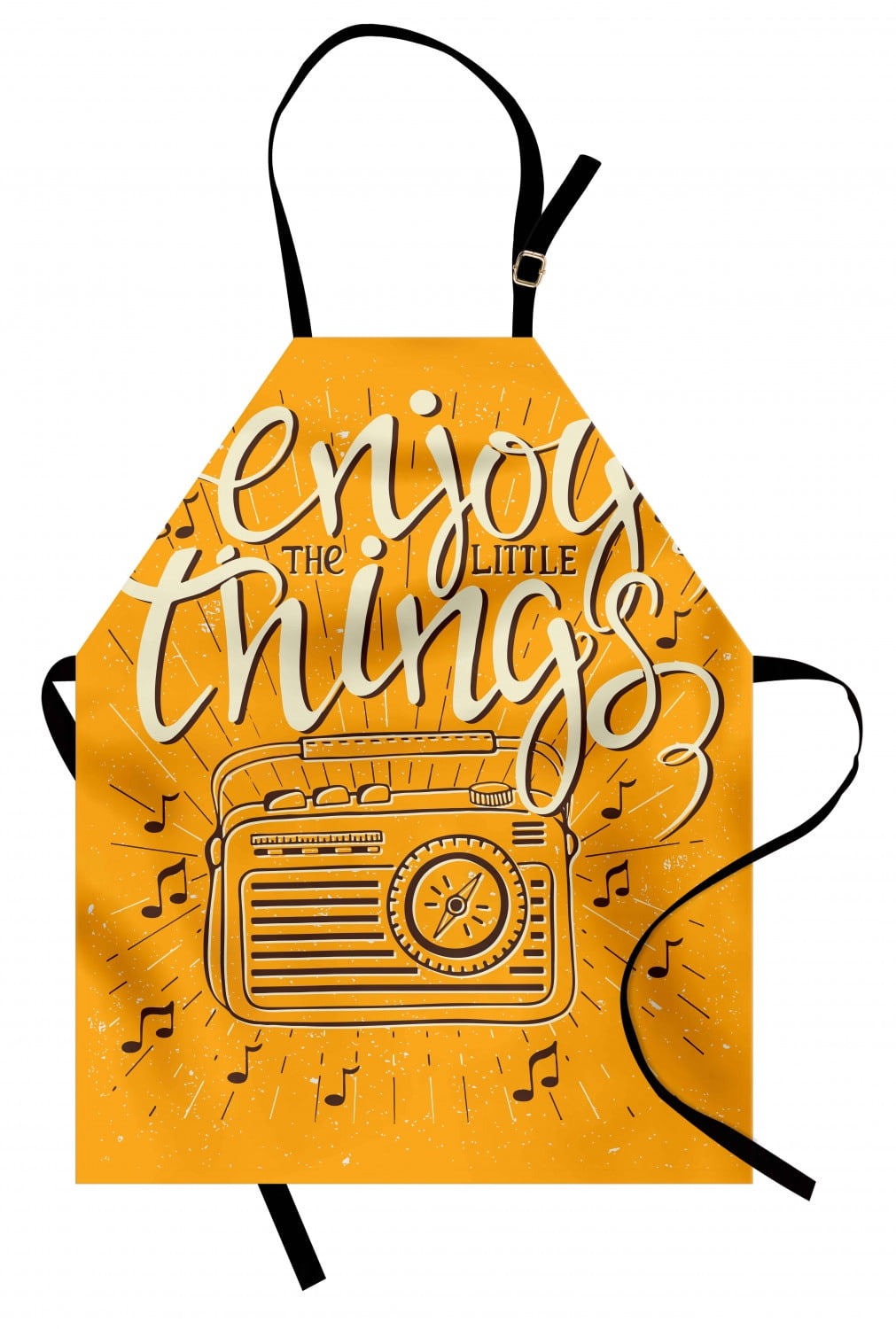 Enjoy the Little Things Apron, Retro Radio Playing Music with Hand ...