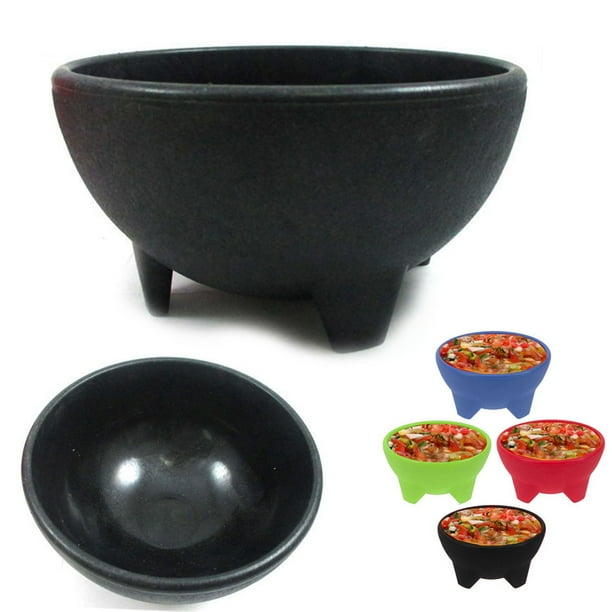 4PCS Salsa Bowl Set Plastic Mexican Molcajete Chips Guacamole Bowls ...