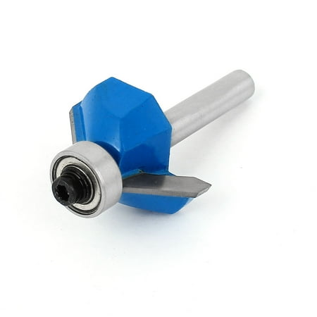 Carpentry 45 Degree 1/4" x 1/2" End Bearing Chamfer Router Bit Blue ...