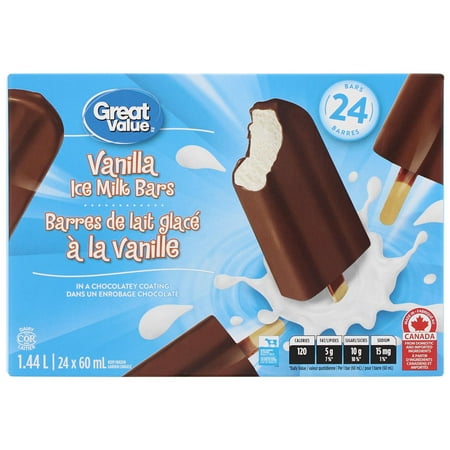 Great Value Vanilla Ice Milk Bars in A Chocolatey Coating - Walmart.ca