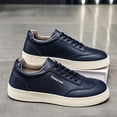 Men'S Lychee Pattern Sneakers, Brown Vintage Low-Top Casual Shoes ...