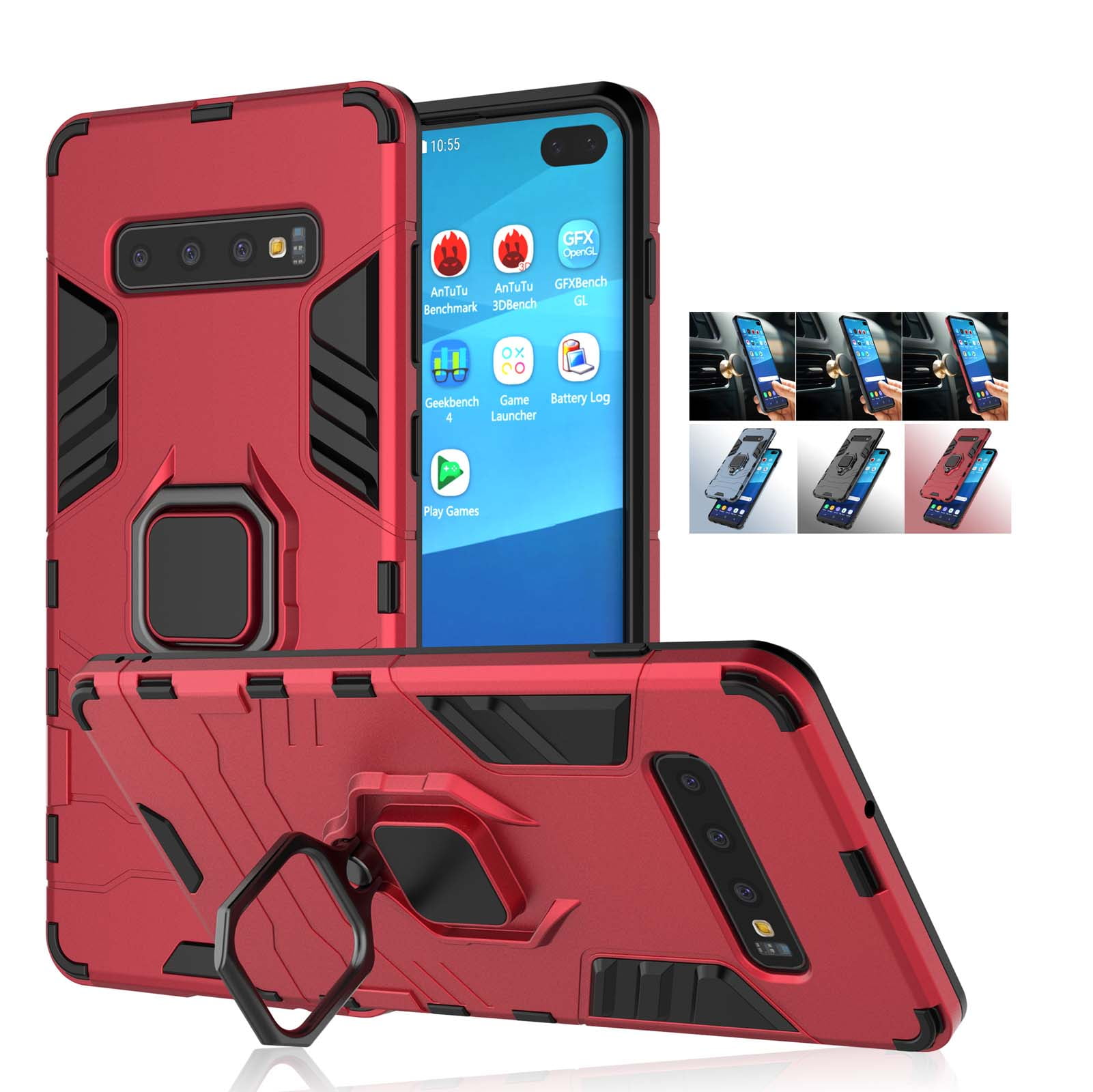 Cases for Galaxy S10 / Galaxy S10 Plus / Galaxy S10e / Galaxy S10+, Njjex Shockproof Hybrid Hard ...