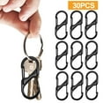 Yesbay 30 Pcs S-Shaped Carabiners Small Alloy Snap Hooks Portable ...