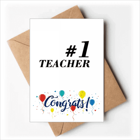 Number.1 Teacher Student Quote Wedding Cards Congratulations Greeting ...
