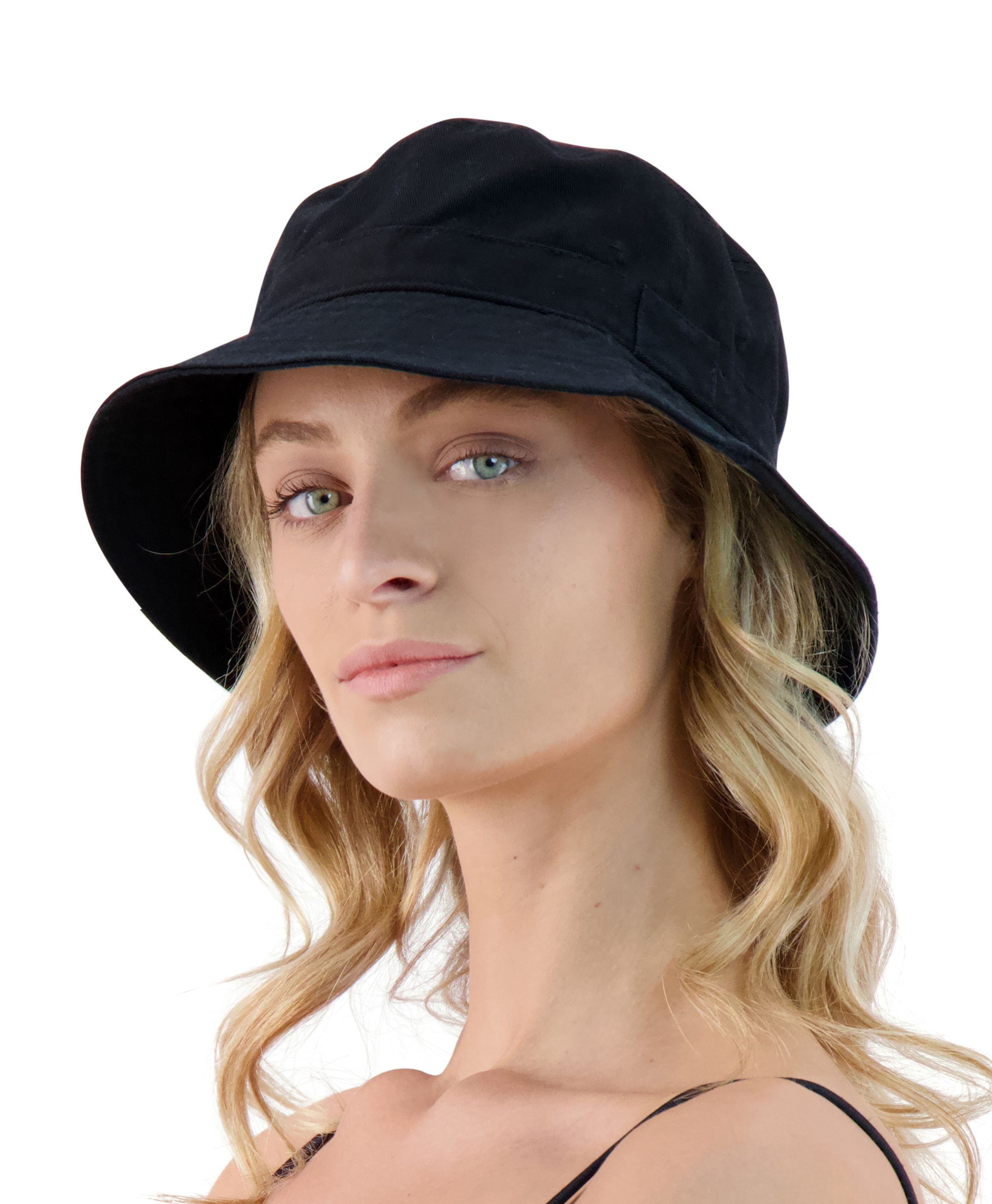 Market & Layne Unisex Black Bucket Hat for Adult & Teens -Extra Small ...