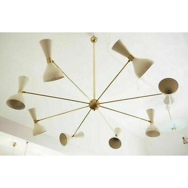 Sputnik Huge Italian Chandelier Style Stilnovo Mid Century 6 Arms/12 ...