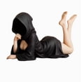 Hooded Black Robe Queen Resin Figurines, Mysterious Faceless Lady ...