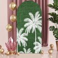 Arch Backdrop 6 Ft, Dark Green Palm Trees Spandex Stretch Fitted Arch ...