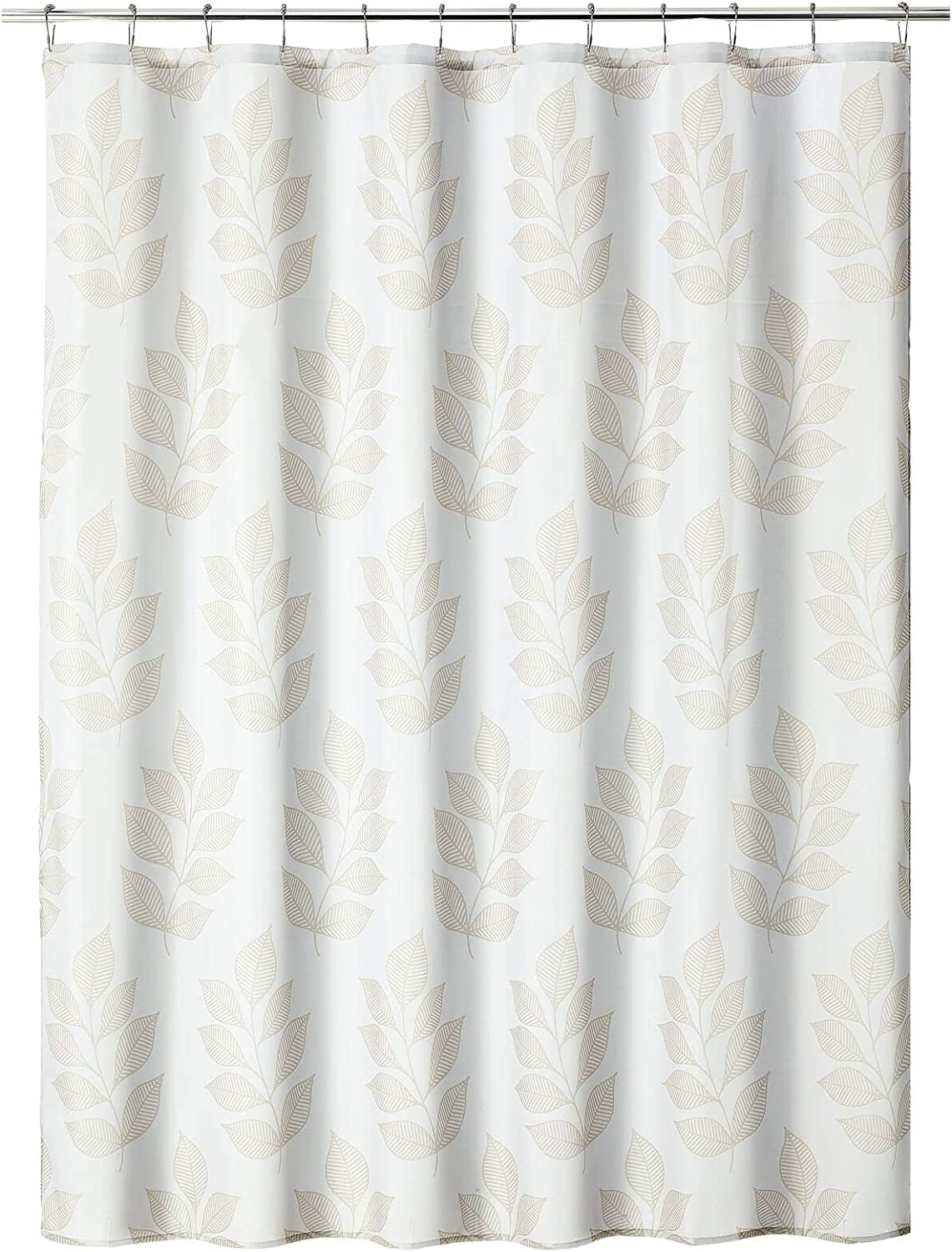 Fabric Shower Curtain, Machine Washable, Quality Reinforced Buttonholes ...