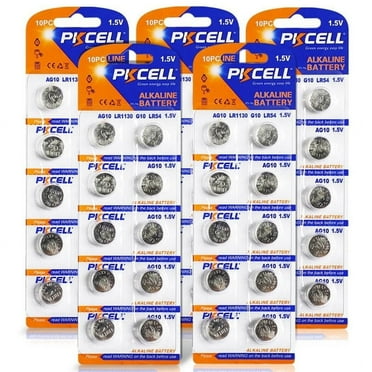 PKCELL 40 Count AG13 LR44 Button Cell Alkaline Batteries 1.5V Coin Cell - Walmart.com
