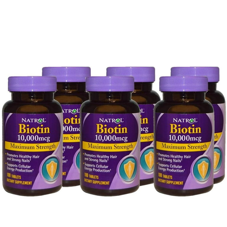 Natrol Biotin 10000 Mcg Maximum Strength 100 Tablets Natrol Biotin