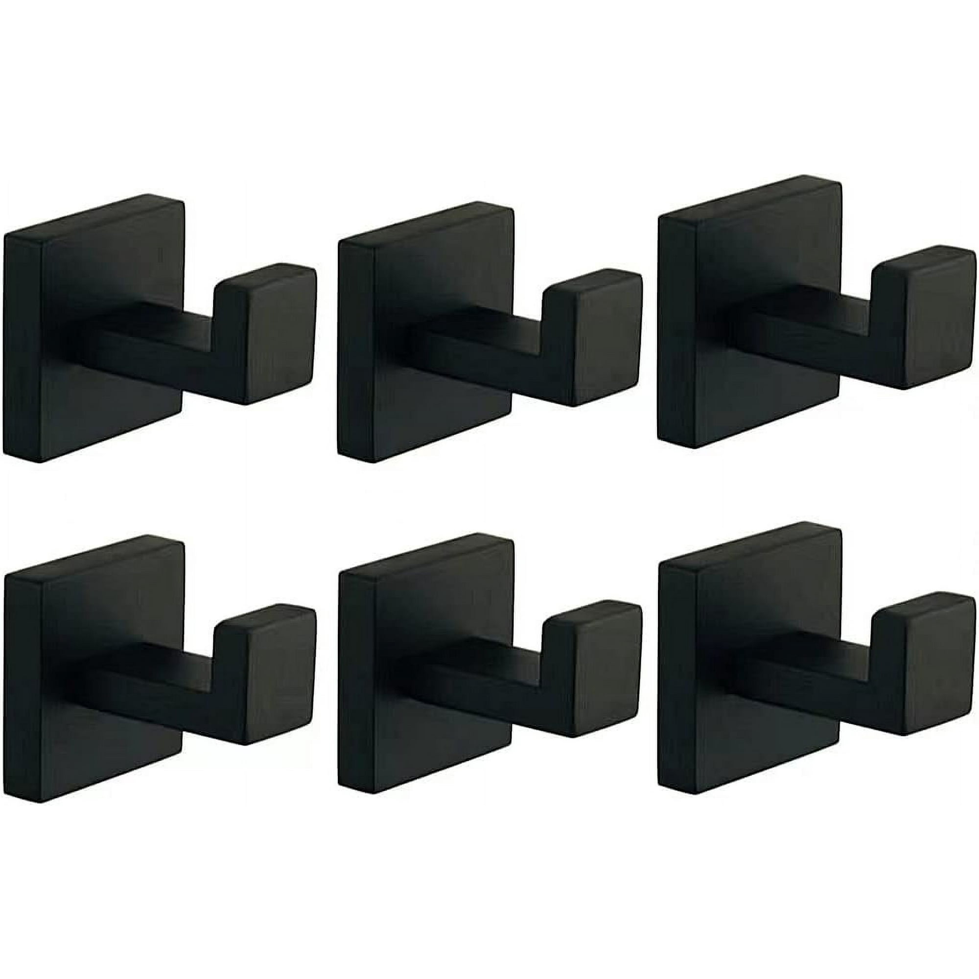 Click here for Siabc-6 Pack Square Towel Hooks For Bathrooms  Bla... prices