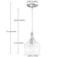 3-Pack 1-Light Kitchen Island Pendant Lighting Teardrop Clear Glass ...