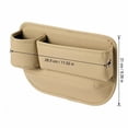 Car Seat Gap Filler Storage Box, Leather Console Side Pocket Organizer ...