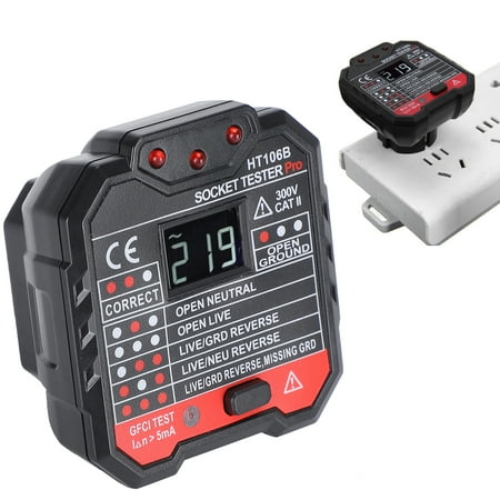 Hilitand Electrical Leakage Meter,Wall Plug Circuit Breaker,HT106B ...