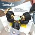 Dumble Propane Tank Dual Connector Adapter with Gauge, LP Gas Line ...