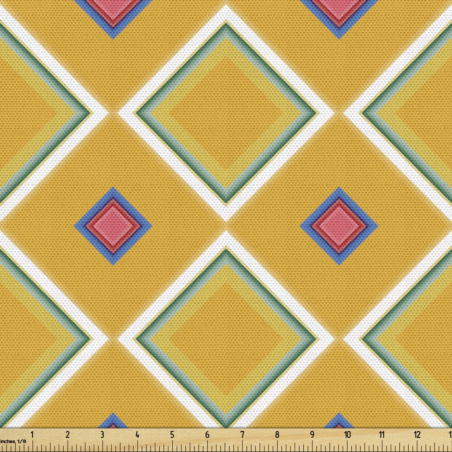 Geometric Rhombus Fabric by the Yard, Demonstration of Continued ...