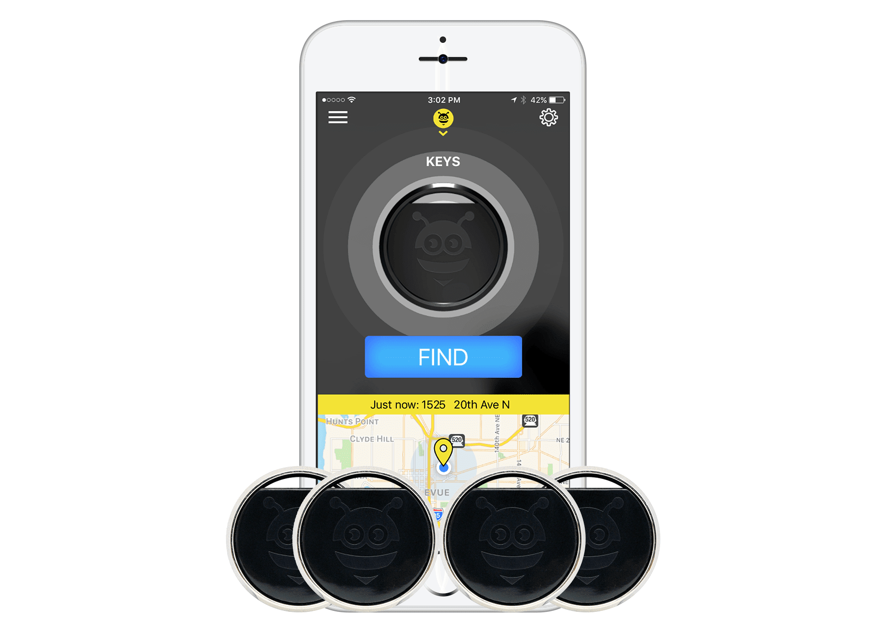 Pebblebee Finder Key and Phone Finder with Replaceable Battery, Silver ... Pebblebee Finder Key and Phone Finder with Replaceable Battery, Silver ...