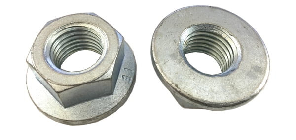 1 M24 - 3.0 Hexagon Flange Nut - Non-Serrated Class 8 Zinc. DIN 6923 ...