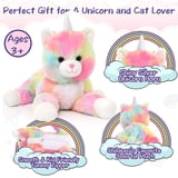 "MaoGoLan Large 24"" Cute Soft Plush Kids Caticorn with 4 Kittens ...
