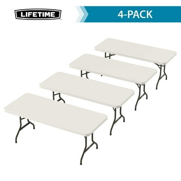 Lifetime 6 Foot Rectangle Folding Table, Indoor/Outdoor Commercial ...