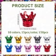 150Pcs 10 Colors Acrylic European Beads Mixed Color 13.5~15x12.5mm Hole ...