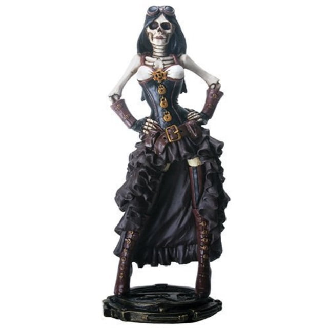 Ebros Steampunk Skeleton Costume Lady Figurine 7.5" H Skeleton ...