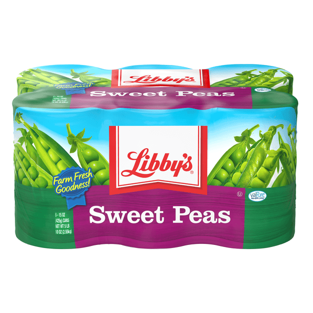 (6 Cans) Libby's Canned Sweet Peas, 15 oz - Walmart.com