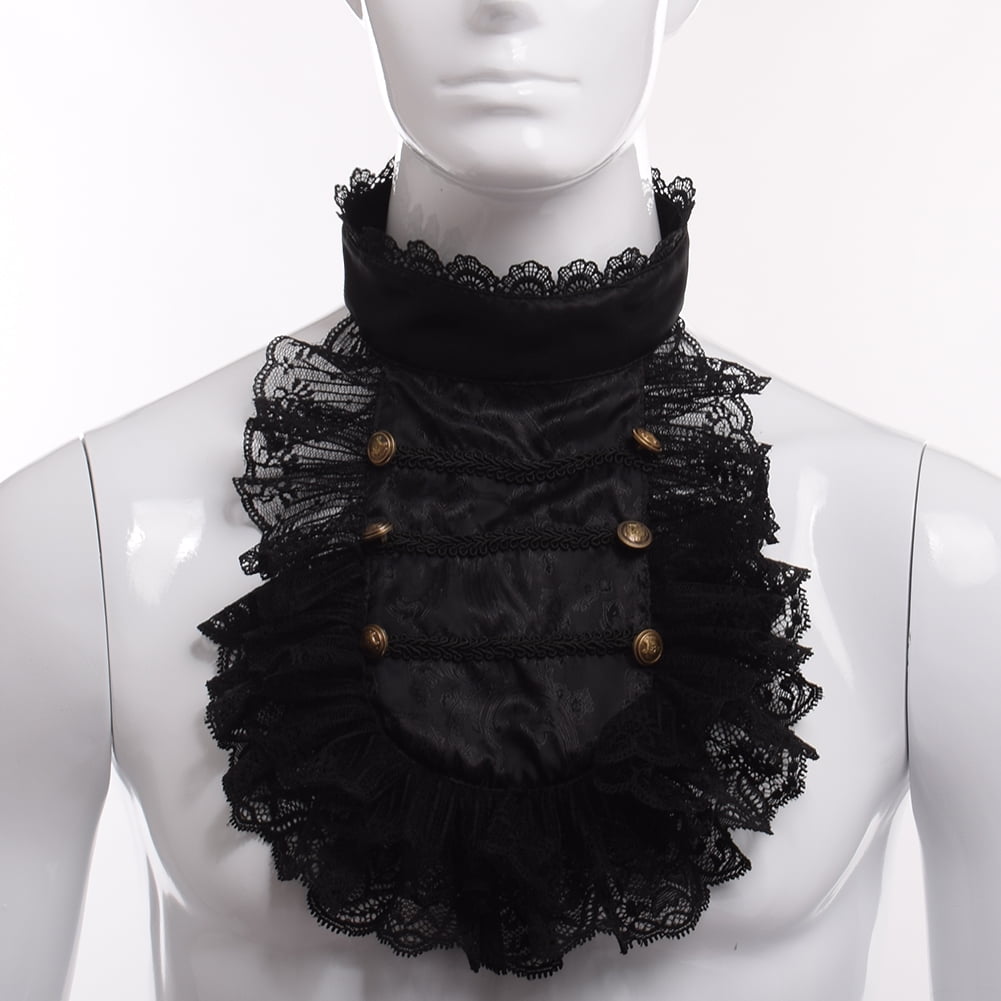 BPURB Baroque Men Ruffle Detachable Collar Prince Victorian Vintage ...