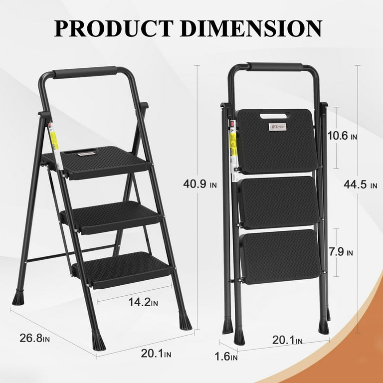 Wide 3 step ladder store