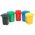 unbranded 5 Pcs Toy Trash Cans Children's Garbage Sorting Bin Work ...