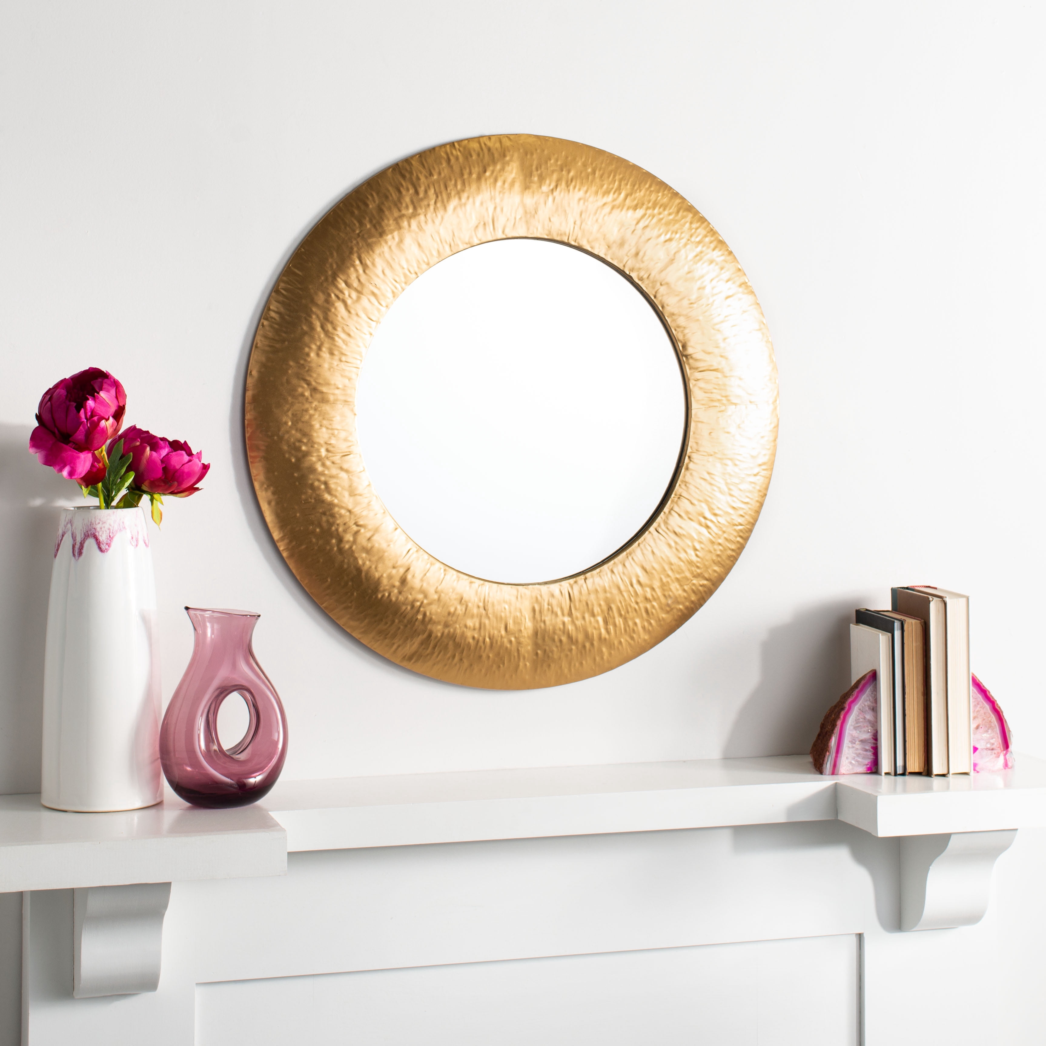 Safavieh Farryn 30 in. Classic Round Mirror, Gold - Walmart.com