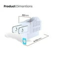 Maximm Polarized Grounding Adapter 2 Prong to 3 Prong White Wall Outlet ...