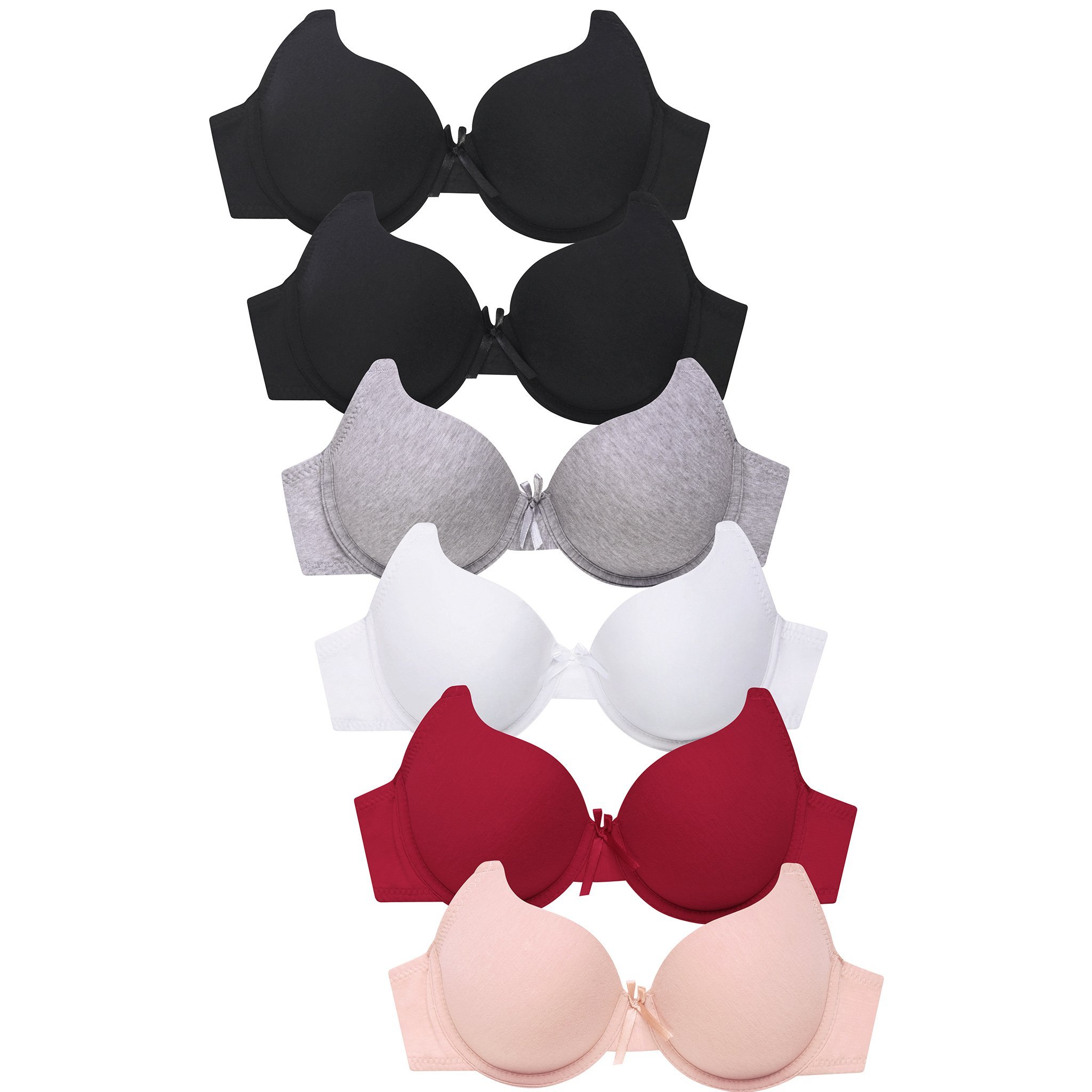 DailyWear Girls 6 Pack Training Bra 30A 32A 32B 4260P3, 32A - Walmart.com