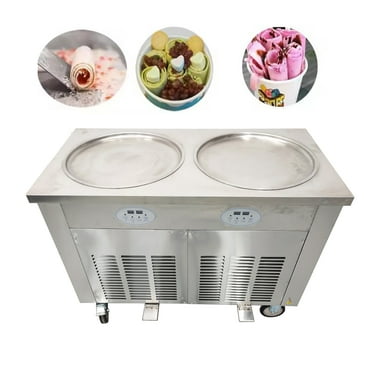 Kolice Commecial Square Pan Roll Ice Cream Machine Fry Yogurt Ice Cream ...