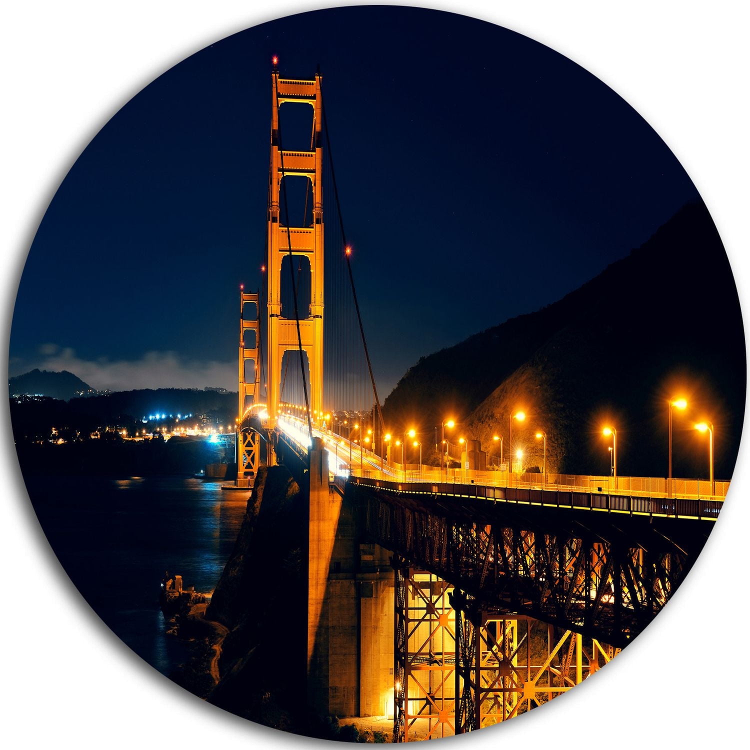 Click here for Designart Design Art Golden Gate At Night Ultra Gl... prices