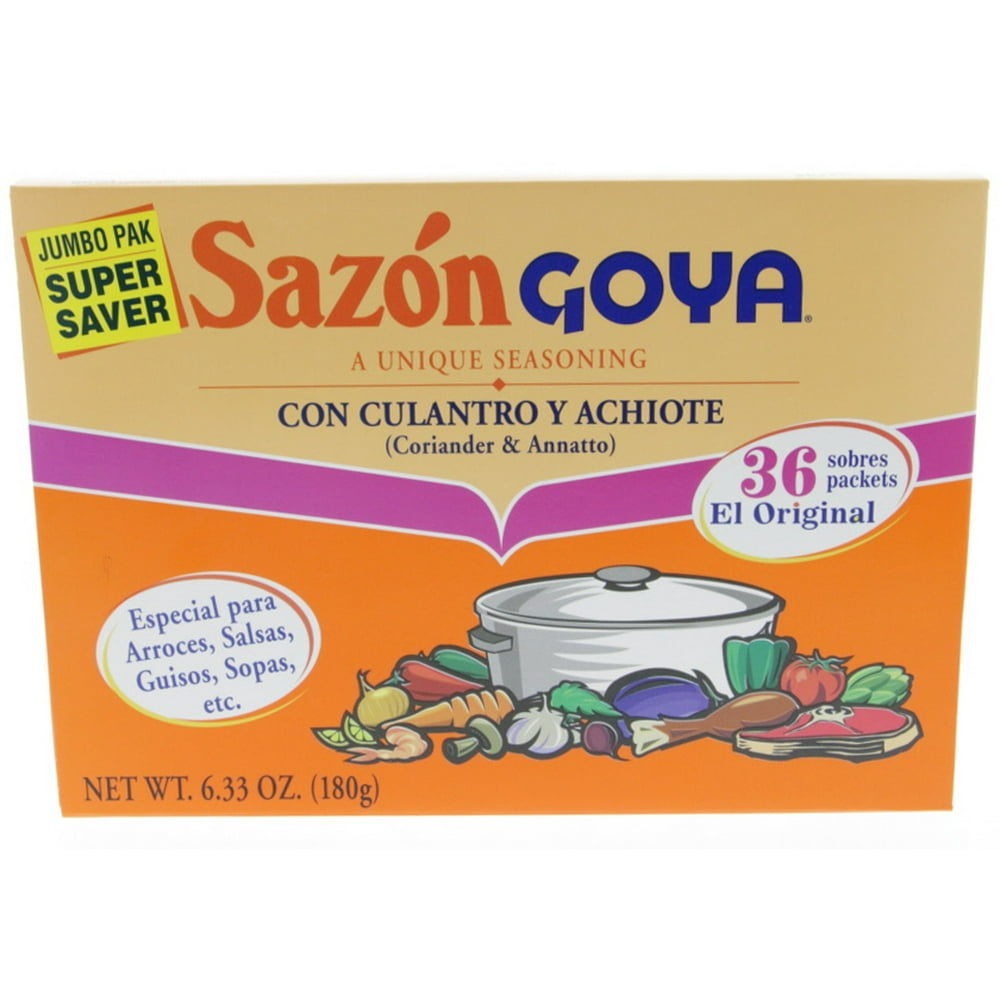 Sazon Goya with coriander and annatto, 6.33 Oz - Walmart.com - Walmart.com