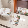 3 Piece Bathroom Rug Set, Maps Of The World Non Slip Bath Mat with ...