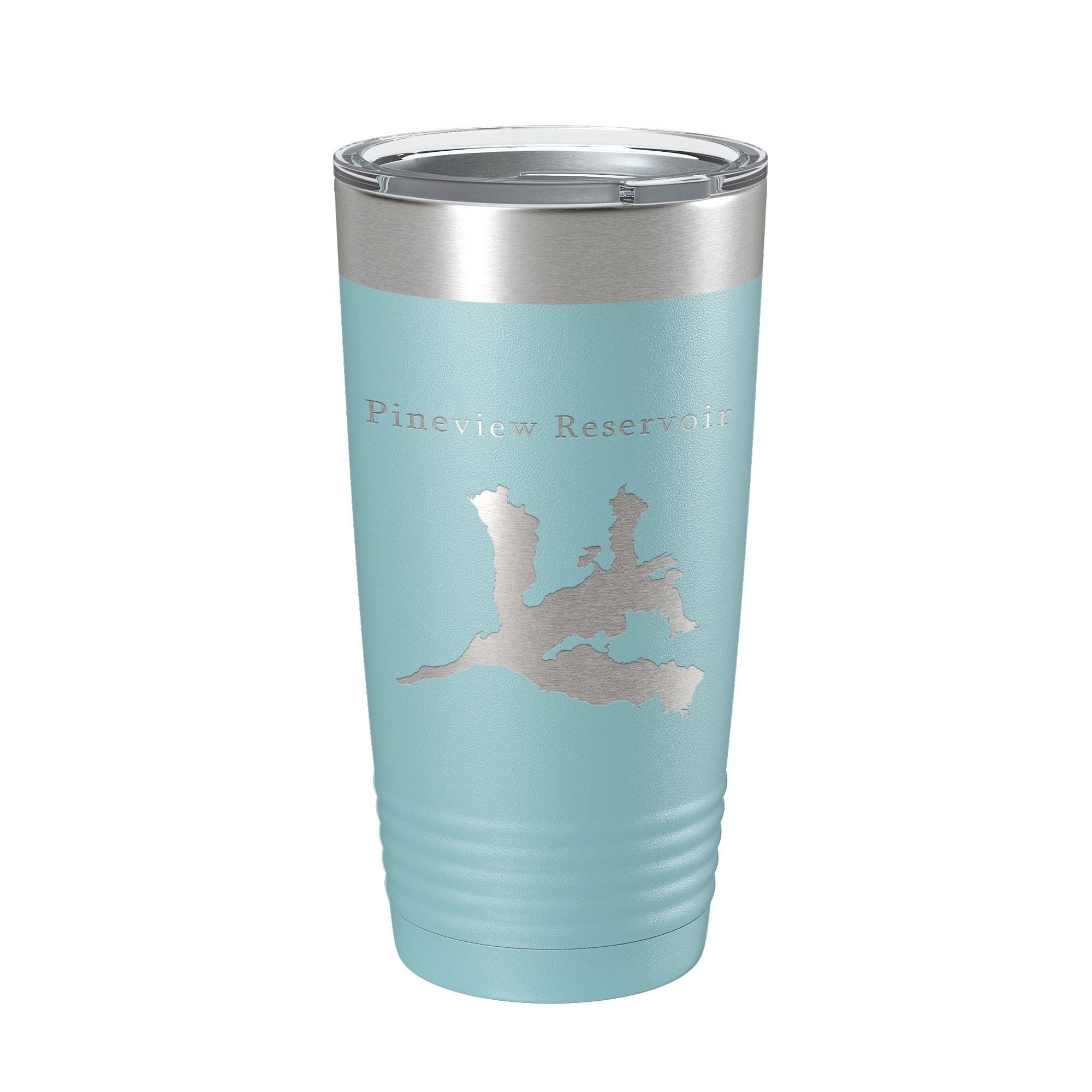Pineview Reservoir Tumbler Lake Map Travel Mug Insulated Laser Engraved ...