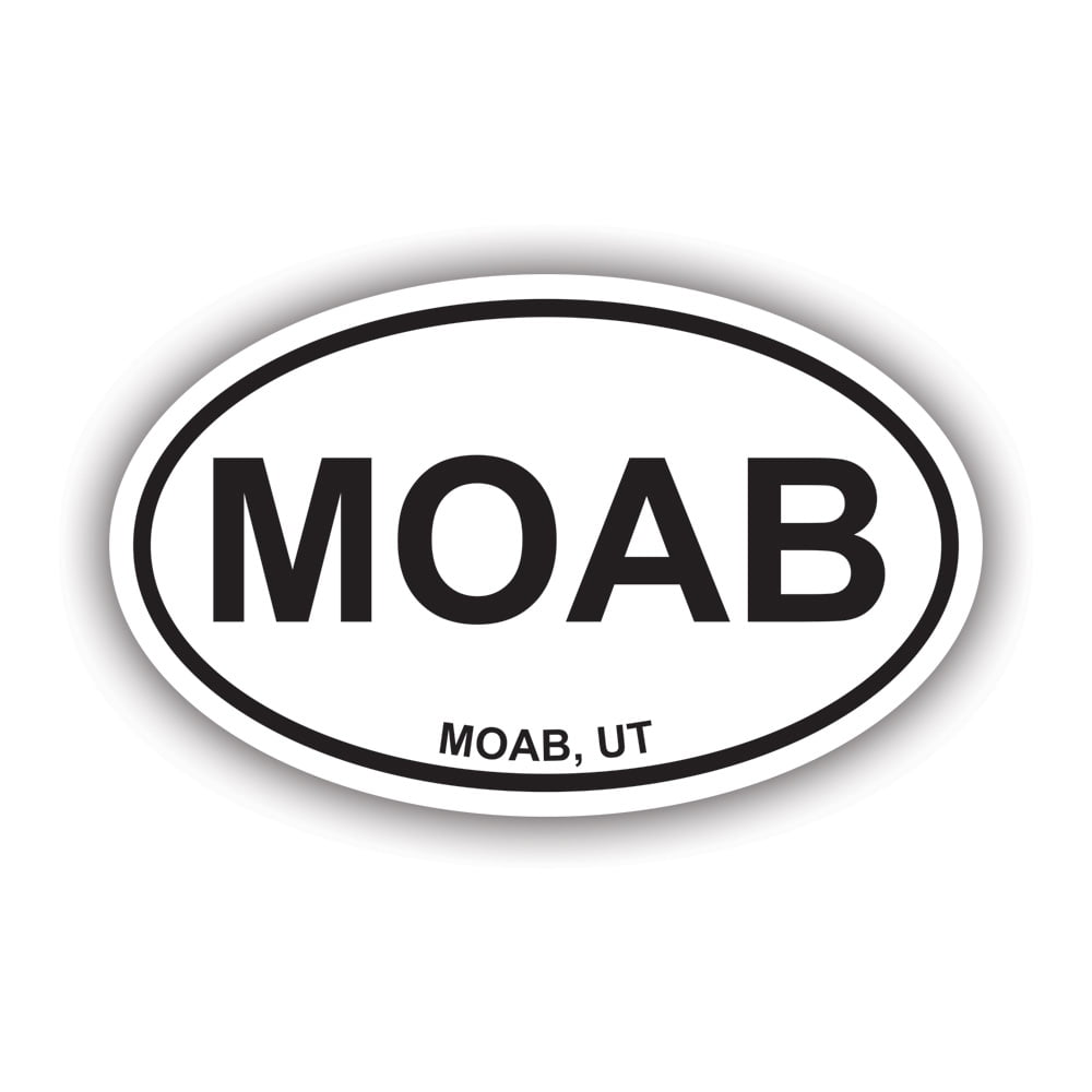 Oval MOAB Utah Sticker Decal - Self Adhesive Vinyl - Weatherproof ...