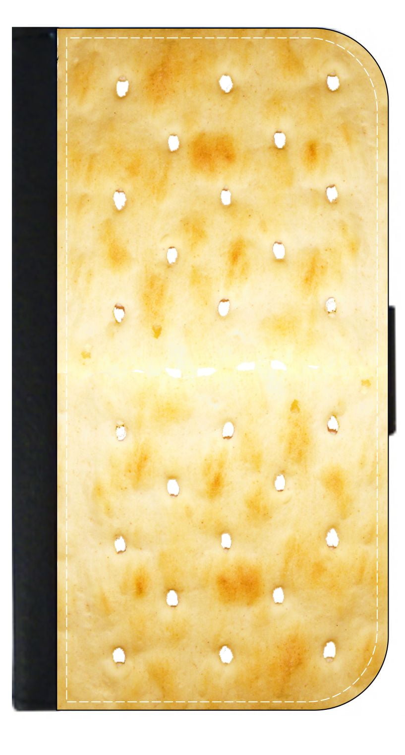 Saltine Cracker Print - Wallet Style Cell Phone Case with 2 Card Slots ...