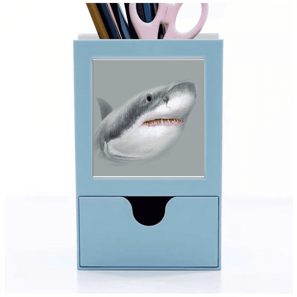 Sharks Roam Ocean Hunt Art Deco Fashion Desk Supplies Organizer Pen ...