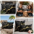 2 Pack Outdoor Waterproof Throw Pillow Covers,Marble Texture Decorative ...
