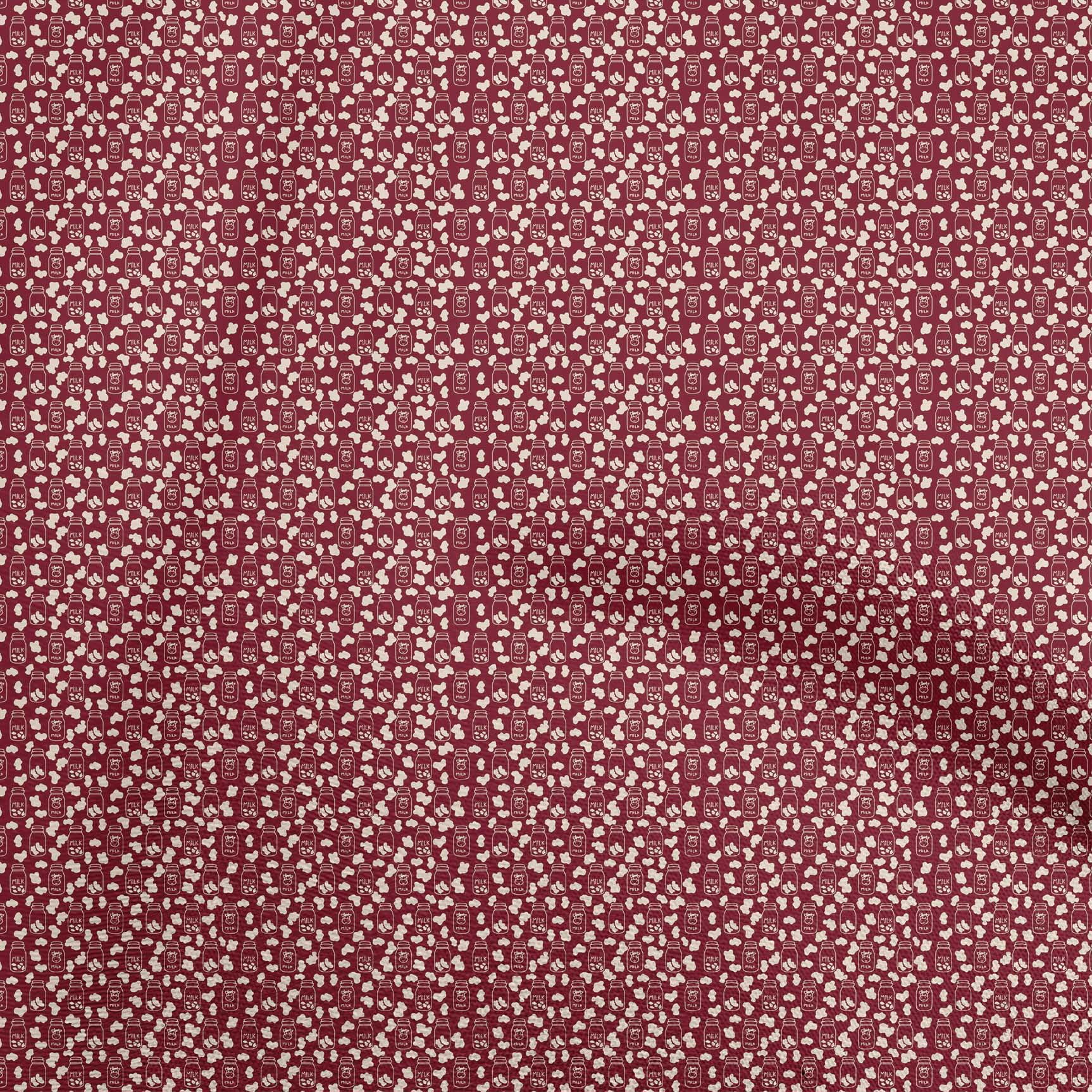 oneOone Viscose Chiffon Maroon Fabric Random Fabric For Sewing Printed ...