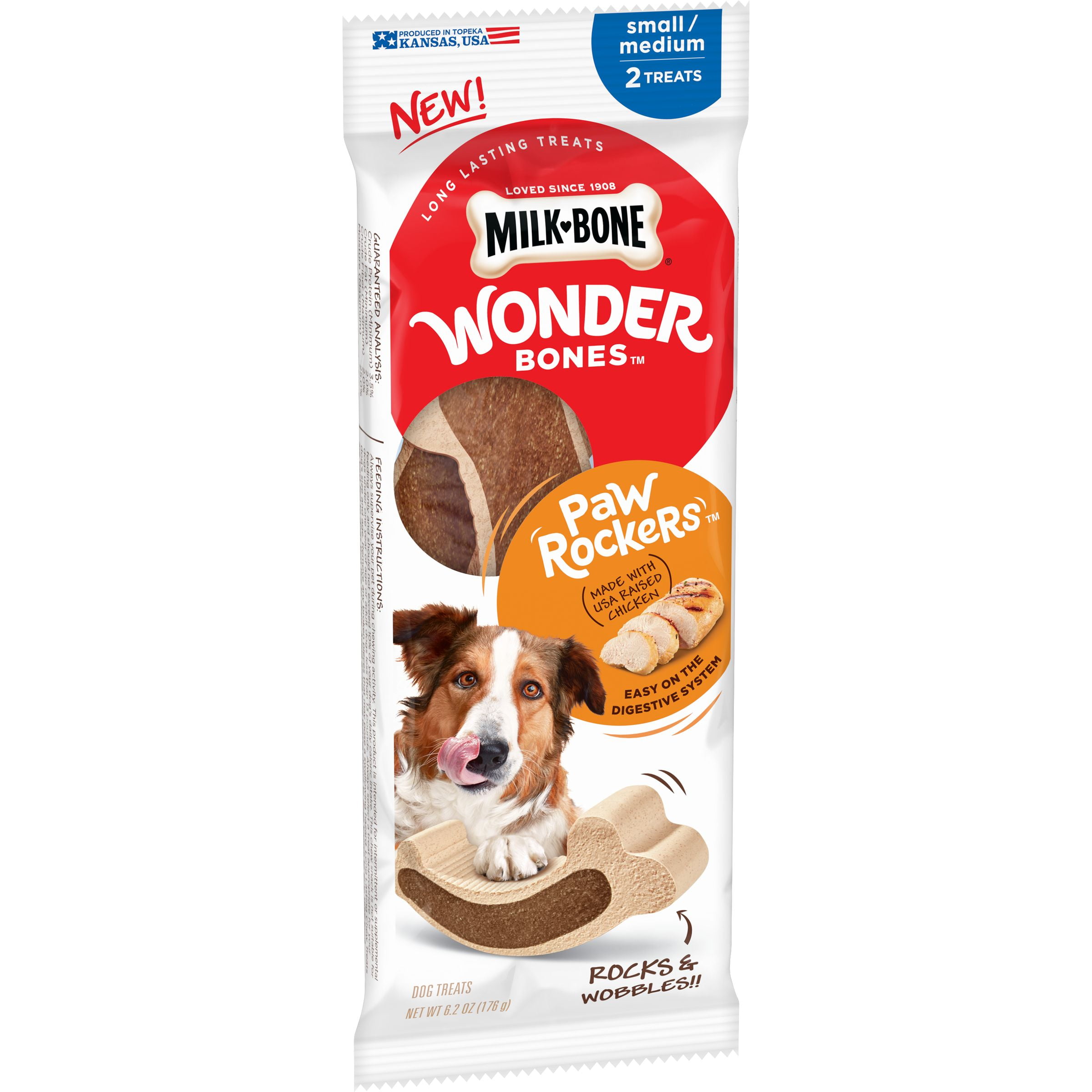 Milk-Bone Wonder Bones Paw Rockers with Real Chicken, Long Lasting Dog ... Milk-Bone Wonder Bones Paw Rockers with Real Chicken, Long Lasting Dog ...