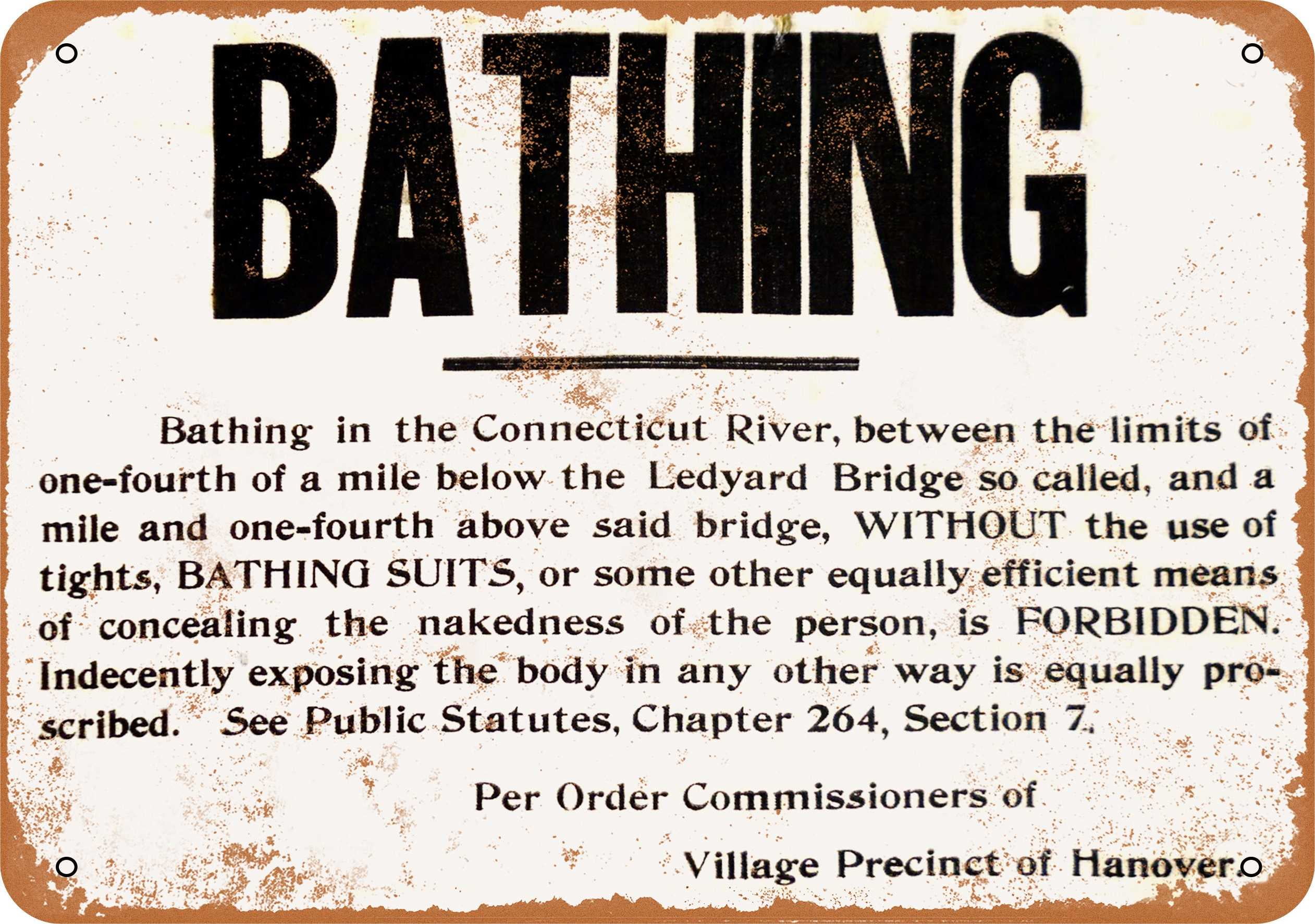 No Bathing Sign