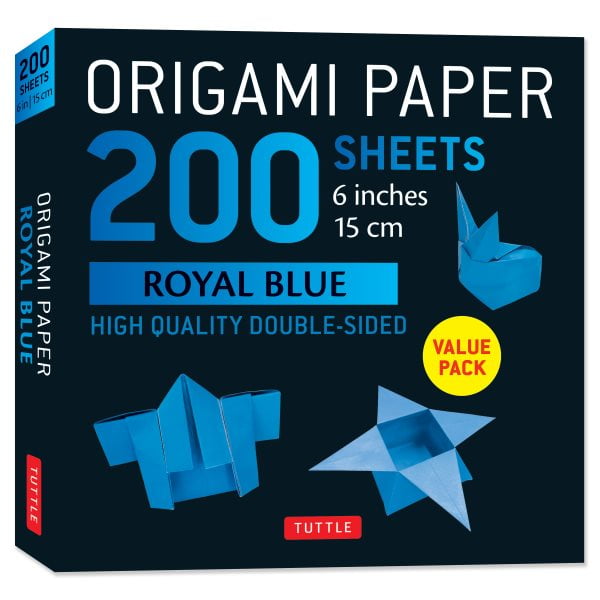 Pre-Owned Origami Paper 200 Sheets Royal Blue 6 (15 CM): Solid Blue ...