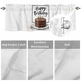 Curtain Valance for Windows, Happy Birthday Words Kitchen Valances Rod ...